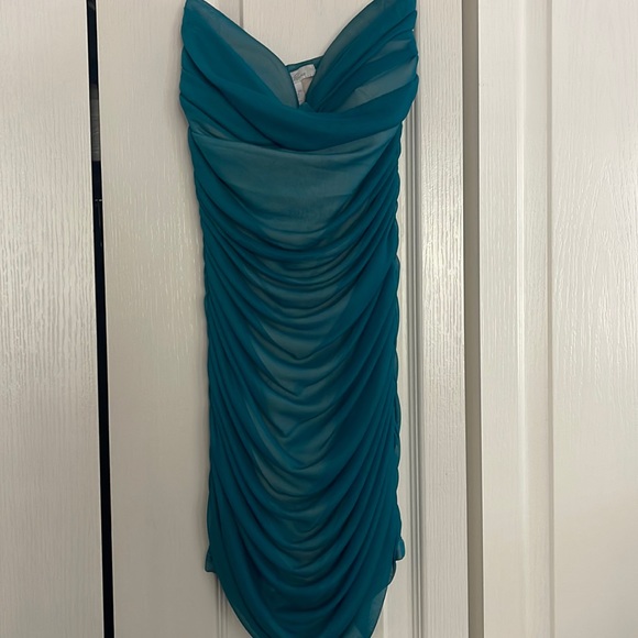 Charlotte Russe | Dresses | Charlotte Russe Shirred Mesh Ruched Mini ...